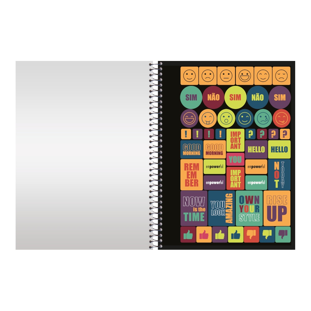 Caderno Universitário Grande Espiral 80 Folhas Empowerfull Be ...